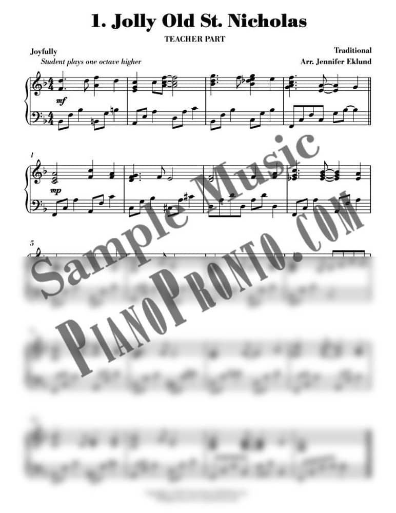 Look Inside | Jolly Old St. Nicholas | Piano Pronto Publishing