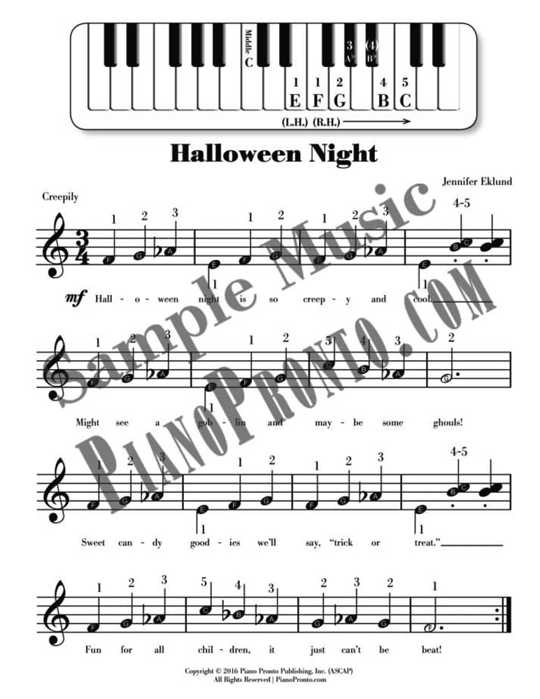 Look Inside | Halloween Night | Piano Pronto Publishing