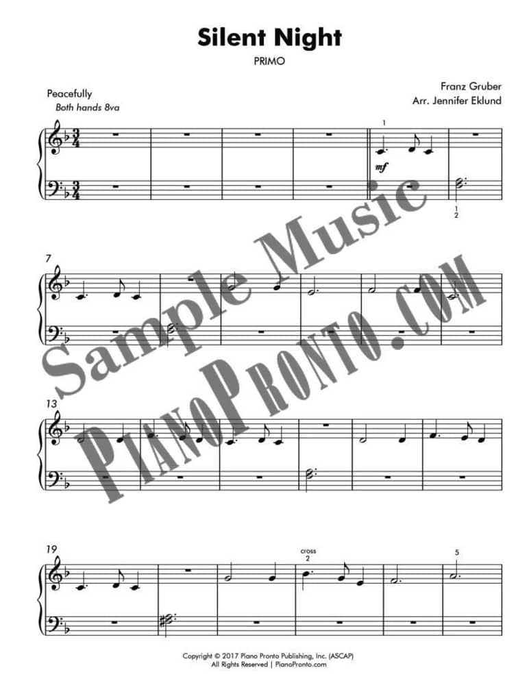 Look Inside | Silent Night | Piano Pronto Publishing