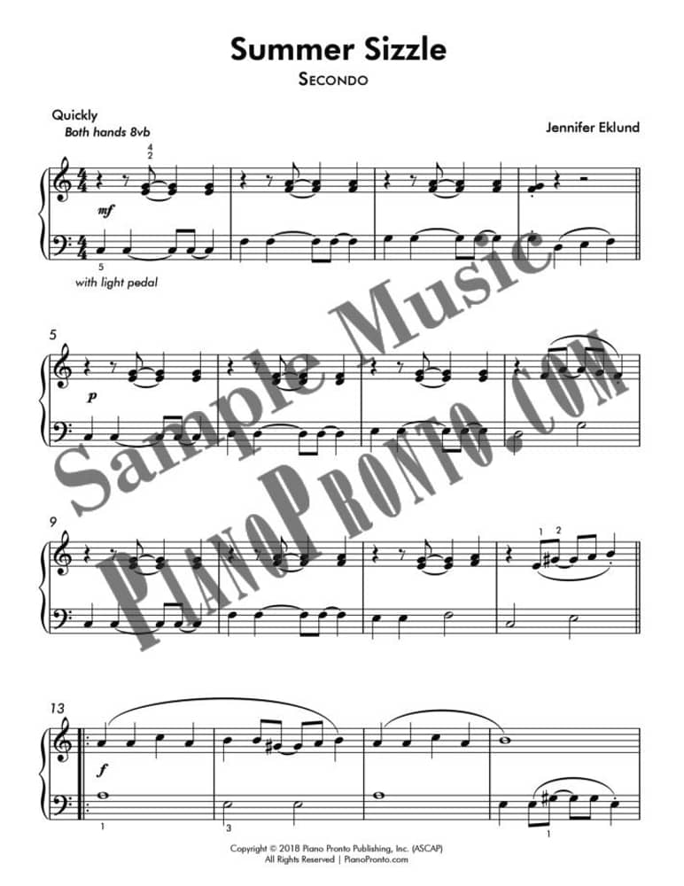 Look Inside | Summer Sizzle | Piano Pronto Publishing