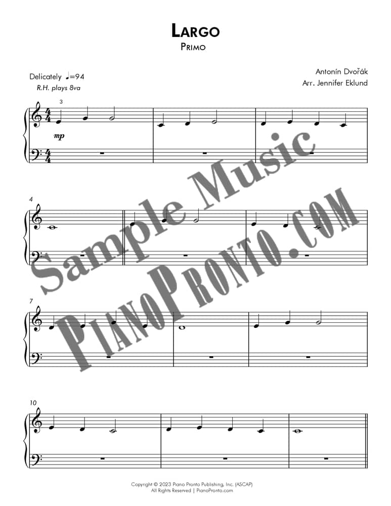 Look Inside | Largo | Piano Pronto Publishing