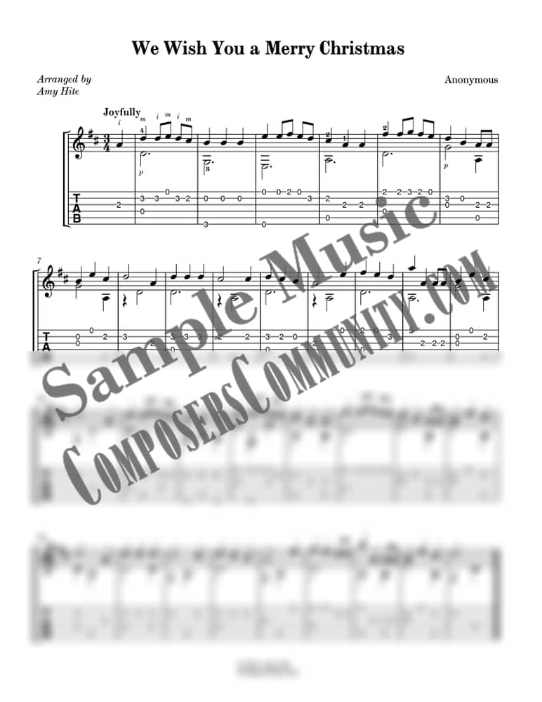 We Wish You A Merry Christmas Sheet Music My First Piano Adventures
