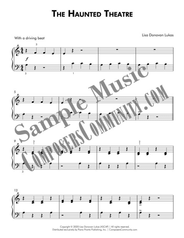 Look Inside | The Haunted Theatre | Piano Pronto Publishing