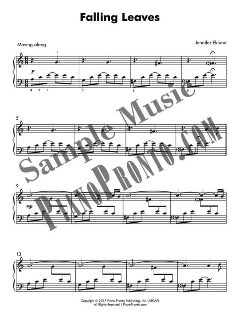 Look Inside | Falling Leaves | Piano Pronto Publishing