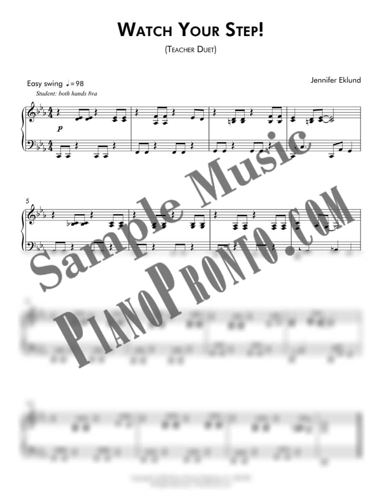 Look Inside | Watch Your Step! | Piano Pronto Publishing