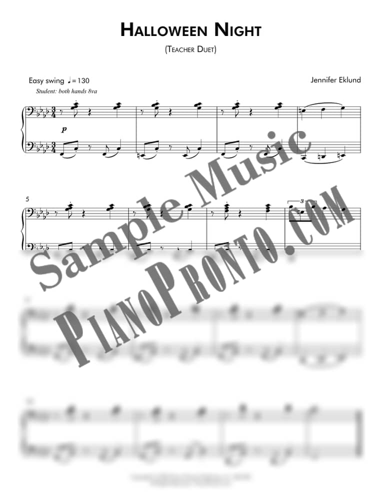 Look Inside | Halloween Night | Piano Pronto Publishing